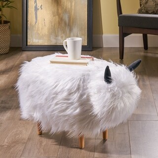 Adorable Upholstered Ottoman, Portable and Artsy Addition to Youth ...
