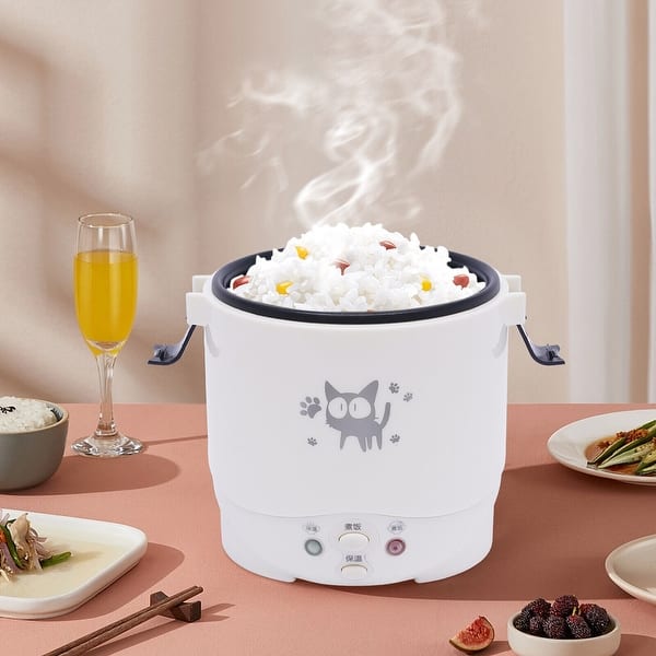Mini 1L Electric Lunch Box Rice Cooker Steamer Car Cooker 12V - Bed ...