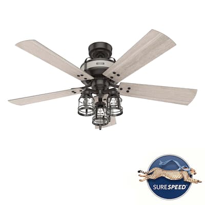 Hunter 52" Waldon Ceiling Fan with LED Light Kit and Pull Chain - Bed ...