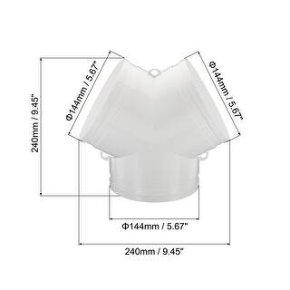 3 Way Duct Splitter Y Connector Air Vent Duct Hose Exhaust Pipe Joint ...