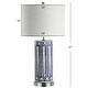 JONATHAN Y Serge 27" Ceramic/Iron Contemporary USB Charging LED Table ...
