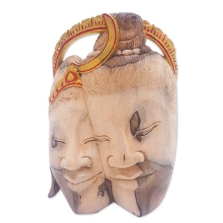 Novica Handmade Divine Romance Wood Mask - Bed Bath & Beyond - 42600584