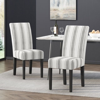 Grey Stripe Fabric Dining Chair Dining Table Chair Club Lounge Chairs ...