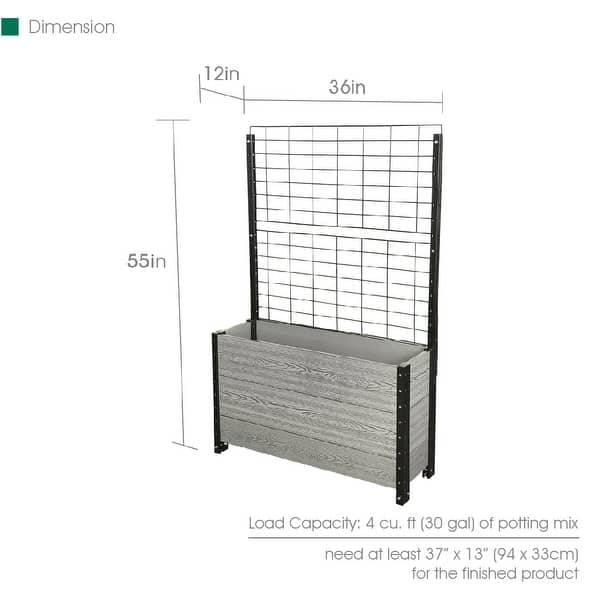 36-inch Elevated Deep Trough Planter - Bed Bath & Beyond - 32942896