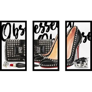 "Obsessed" 3 Piece Print on Acrylic - Bed Bath & Beyond - 36043121