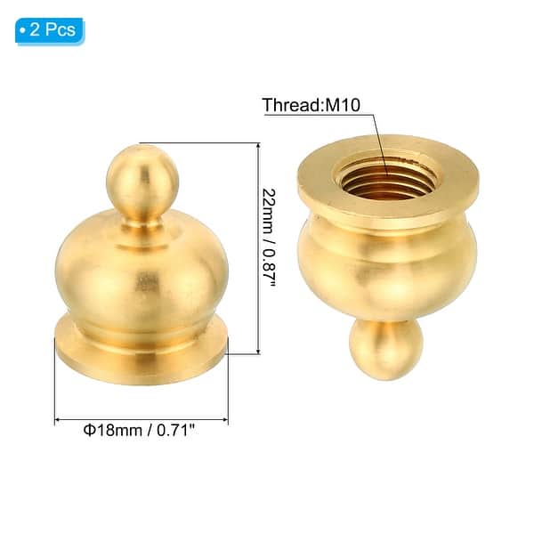 2pcs M10 Thread Lamp Finial Cap Knob Lamp Shade Harp Top Screw 18x22mm ...