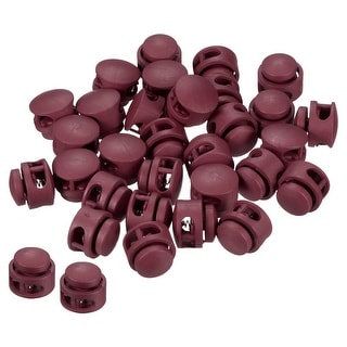 Cord Locks, 100 Pack Round Spring Toggle Stopper, Wine Red - Wine Red ...