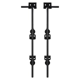 18" Cane Bolt Gate Drop Rod Wood Fence Steel Drop Hardware Kit Black 2 ...