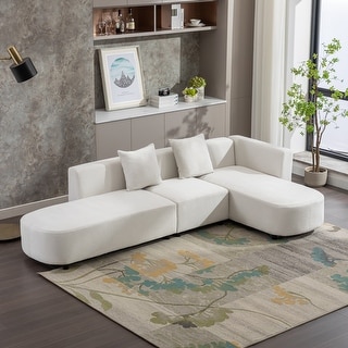 White Luxury Modern Upholstery Sectional Sofas - Bed Bath & Beyond - 37257796