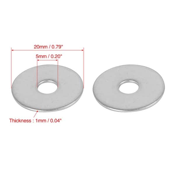 M5 x 20mm x1mm Stainless Steel Car Fastener Sealing Flat Washer Gaskets ...