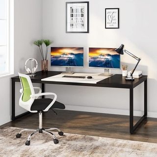 70.8 Inch Executive Desk, Modern Large Computer Desk for Home Office ...