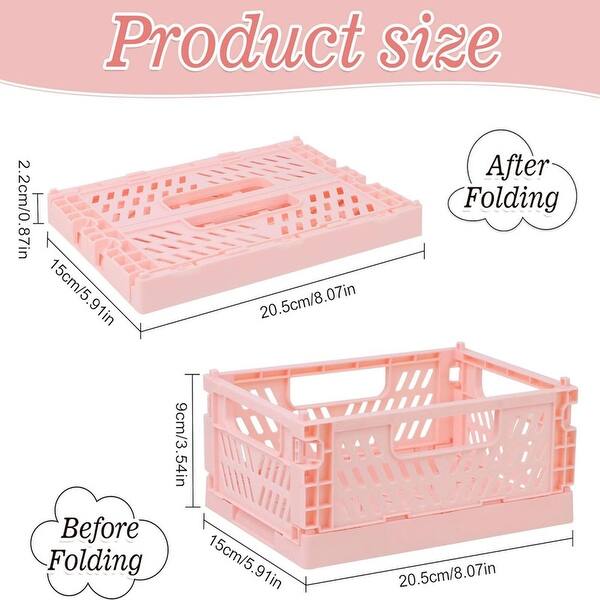 4-Pack Pink Pastel Storage Baskets - Bed Bath & Beyond - 39310796