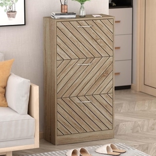 22.4"W Three Drawers Shoe Storage Cabinet,Fold-out Drawer - Bed Bath ...