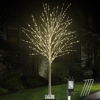 6FT Lighted Birch Tree 840 LEDs Lights with Twinkle Lights, LED ...