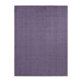Hand Knotted Purple Modern and Contemporary with Wool Oriental Rug (8 ...