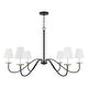 Trade Winds Ascend 6-Light Chandelier in Black with Natural Brass ...