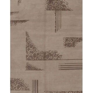 Ahgly Company Machine Washable Abstract Dark Almond Brown Area Rugs ...