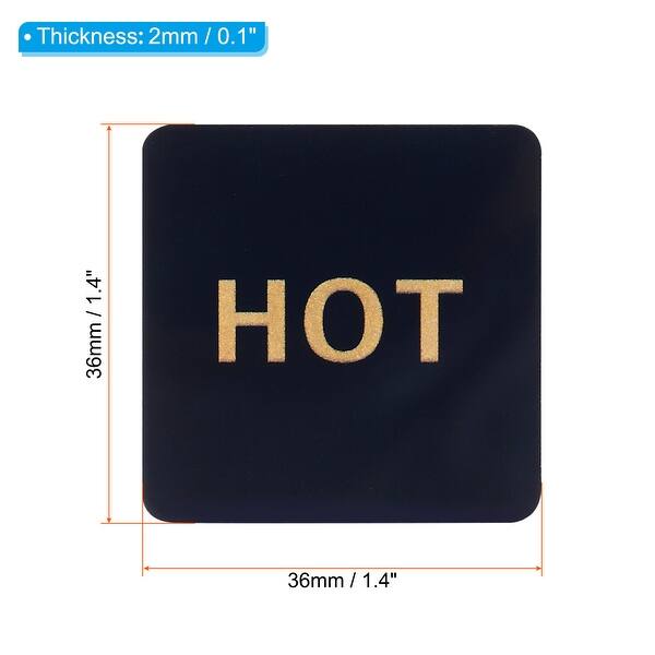 Self Stick Hot/Cold Water Label, Acrylic Waterproof Adhesive Sticker ...