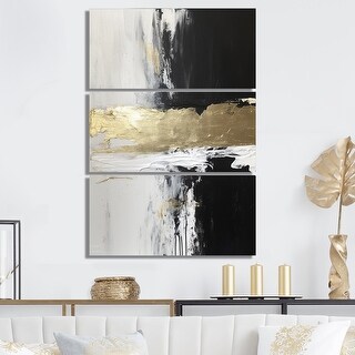 Designart "New Gold Balance VIII" Abstract Painting Canvas Art Print ...