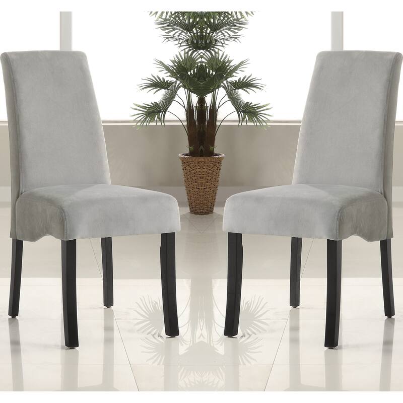 Classic High Back Grey Upholstered Dining Chair (Set of 2) - Overstock ...