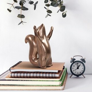 Allan Andrews Antique Brass Ceramic Chipmunk Sculpture - 7.25"H x 4.5"W ...