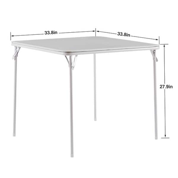 VECELO 34'' Portable Square Folding Card Table,Portable Folding Card ...