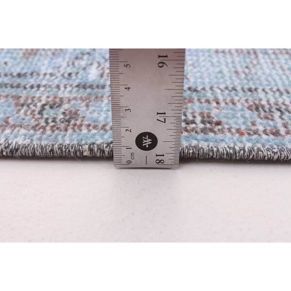 ECARPETGALLERY Hand-knotted Color Transition Cyan Wool Rug - 5'6 x 8'3 ...