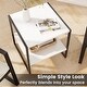 Modern 2-Tier Square Side Table with Storage Shelf, Dual Height ...