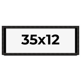 35x12 Shadow Box Black Rustic Barnwood Display Frame | 1.125 Inch - Bed ...