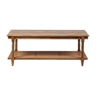 Chesterfield Wood & Cane Display Coffee Table - On Sale - Bed Bath ...
