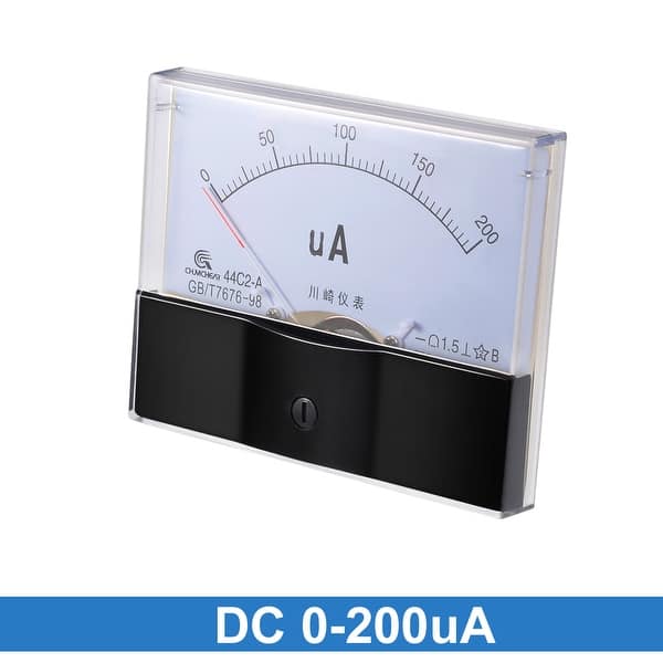 44C2-A Analog Current Panel Meter DC 200uA Ammeter Ampere Tester Gauge ...