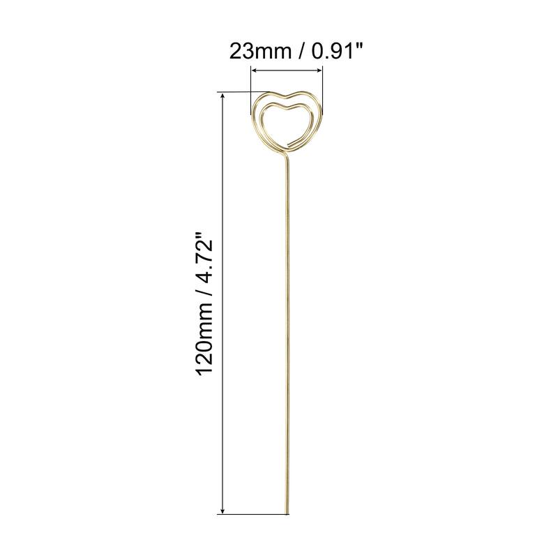 4.7 Inch Metal Wire Place Card Holder, 30 Pack Heart Shape Clips DIY ...