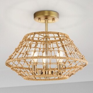 Luxury Bohemian Ceiling Light, 12.5H x 16W, with Coastal Style, Vintage ...