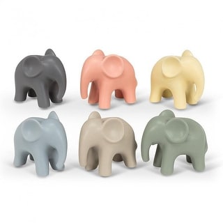 Set Of 6 Assorted Colors Small Elephant Figurine - Bed Bath & Beyond ...