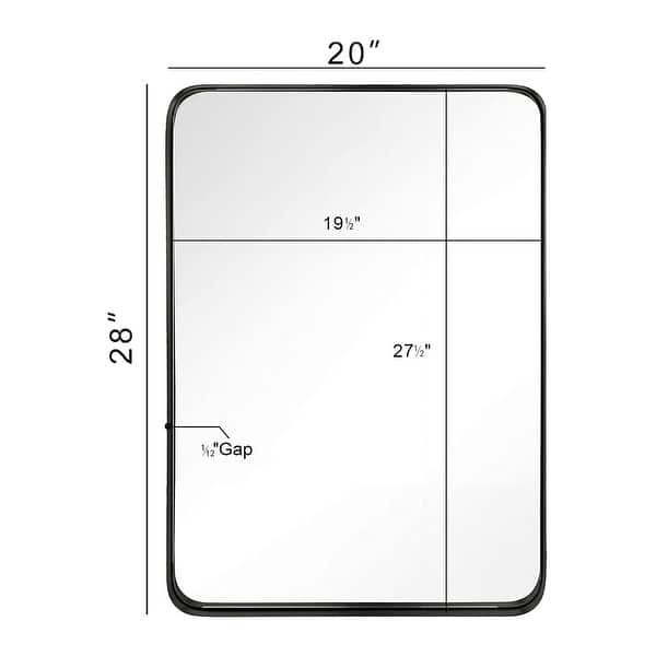 ANDY STAR Modern 20 x 28 Inch Rectangular Hanging Bathroom Vanity ...