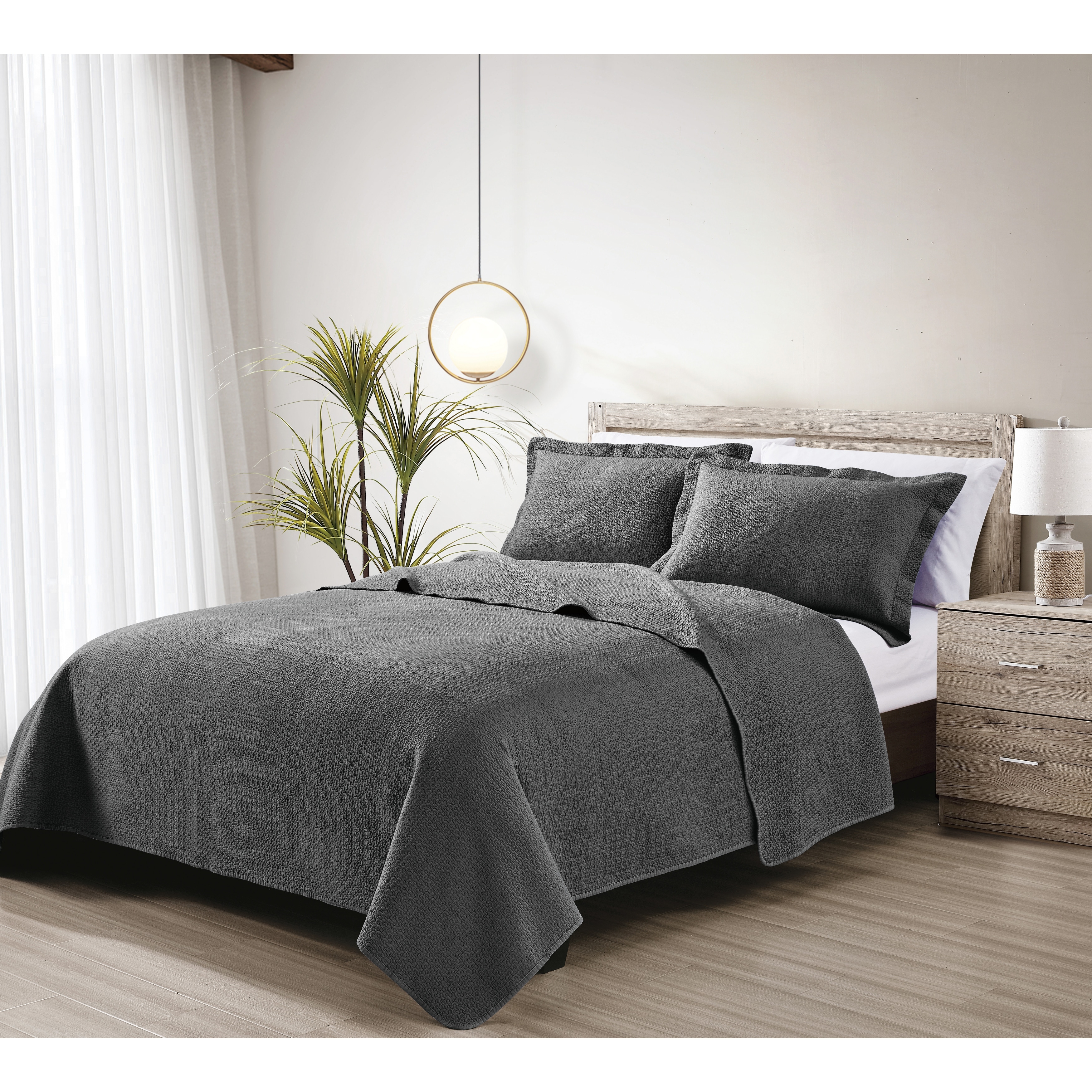 dark grey bedding single