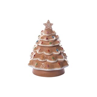 Transpac 10.31 in. Holiday Gingerbread Tree Cookie Jar - Bed Bath ...