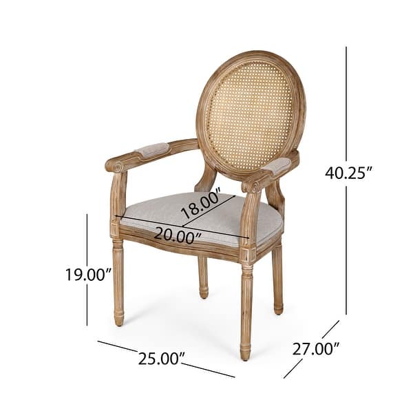 Joretta Wood and Cane Upholstered 5 Piece Circular Dining Set by ...