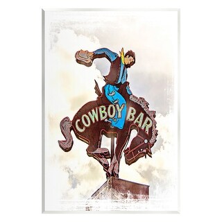 Stupell Cowboy Bar Sign Wall Plaque Art Design By Jerry Cowart - Bed ...