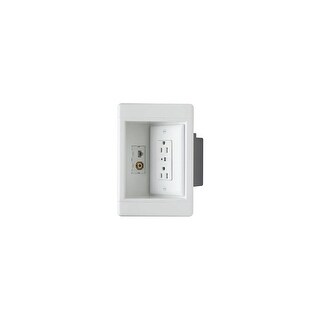 Legrand TV1WTVS Single Gang Recessed TV Box with Surge Protective and ...