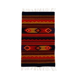 Handmade Sierra Meadows Zapotec wool rug (Mexico ) - Big - Bed Bath ...