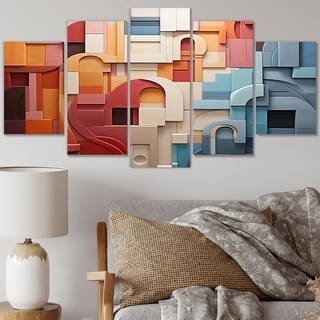 Designart "Constructivism Constructed Horizons XIV" Constructivism ...