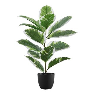 Artificial Plant, 27" Tall, Rubber, Indoor, Faux, Fake, Table, Greenery ...
