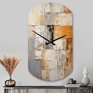 Designart - Abstraction I - Abstract Collages Large Wall Clock in ...