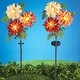 Solar Powered Dahlia Garden Stakes - Set of 2 - 28 x 32 x 8 - Bed Bath ...