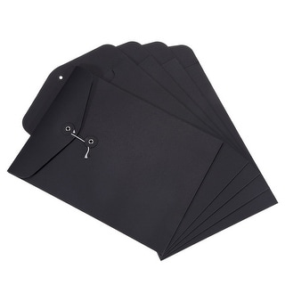 5pcs String Envelope File Folders, A4 Document Holder Filing Jacket ...