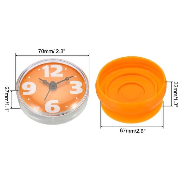 Waterproof Shower Clock Mini Bathroom Mirror Wall Clocks w Suction Cup ...