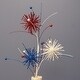 Red White and Blue Firework Blooms and Berries Spray for Festive Floral ...