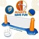 Inflatable Pool Basketball Hoop and Pool Volleyball Set with Pool Net ...
