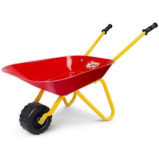 Costway Steel Wheelbarrow for Kids Red/Green/Light Green - Bed Bath ...